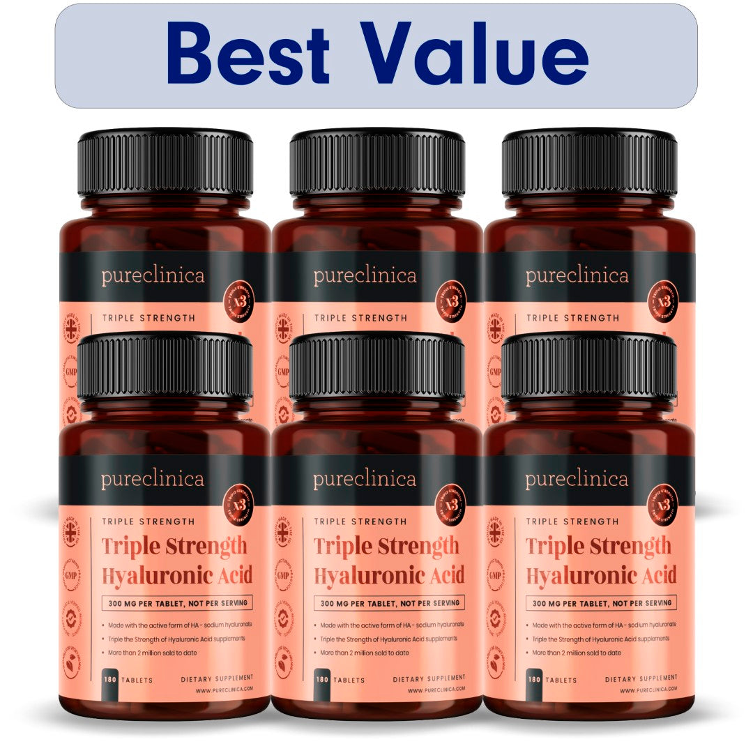 Triple Strength Hyaluronic Acid (HLA /HA) supplement - 300mg per tablet ...
