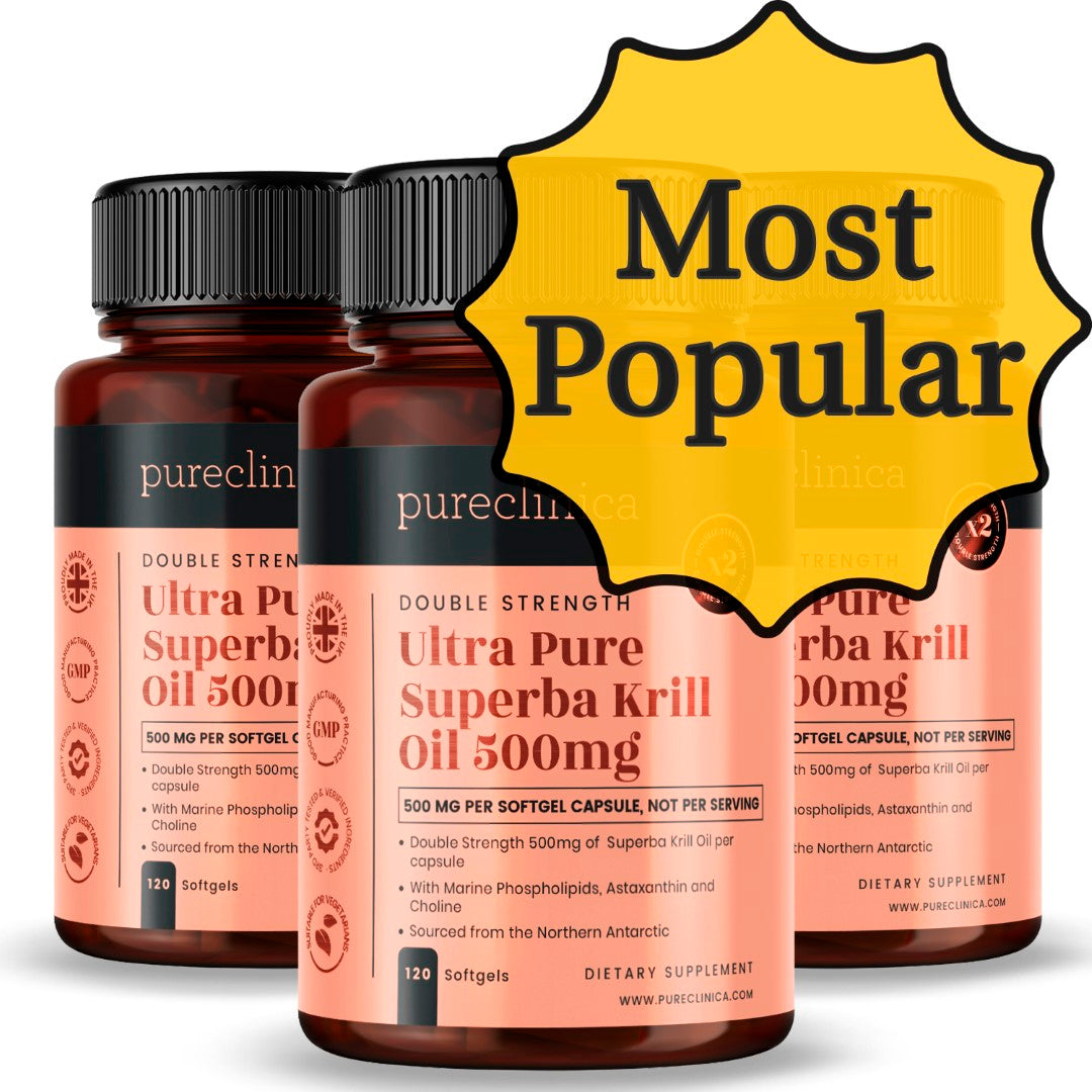 Ultra Pure Krill Oil 500mg x 120 capsules - pureclinica.com