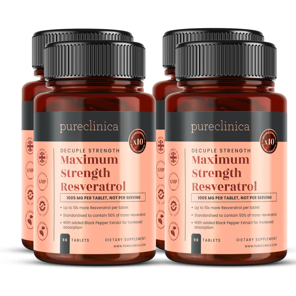 Resveratrol - 90 tablets x 1000mg (standardised to contain 500mg of ...