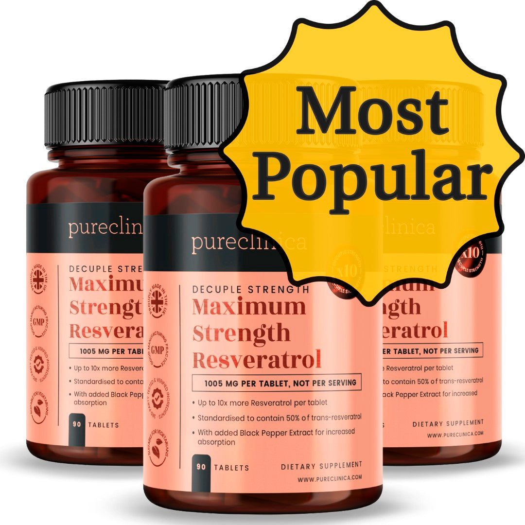 Resveratrol - 90 tablets x 1000mg (standardised to contain 500mg of ...