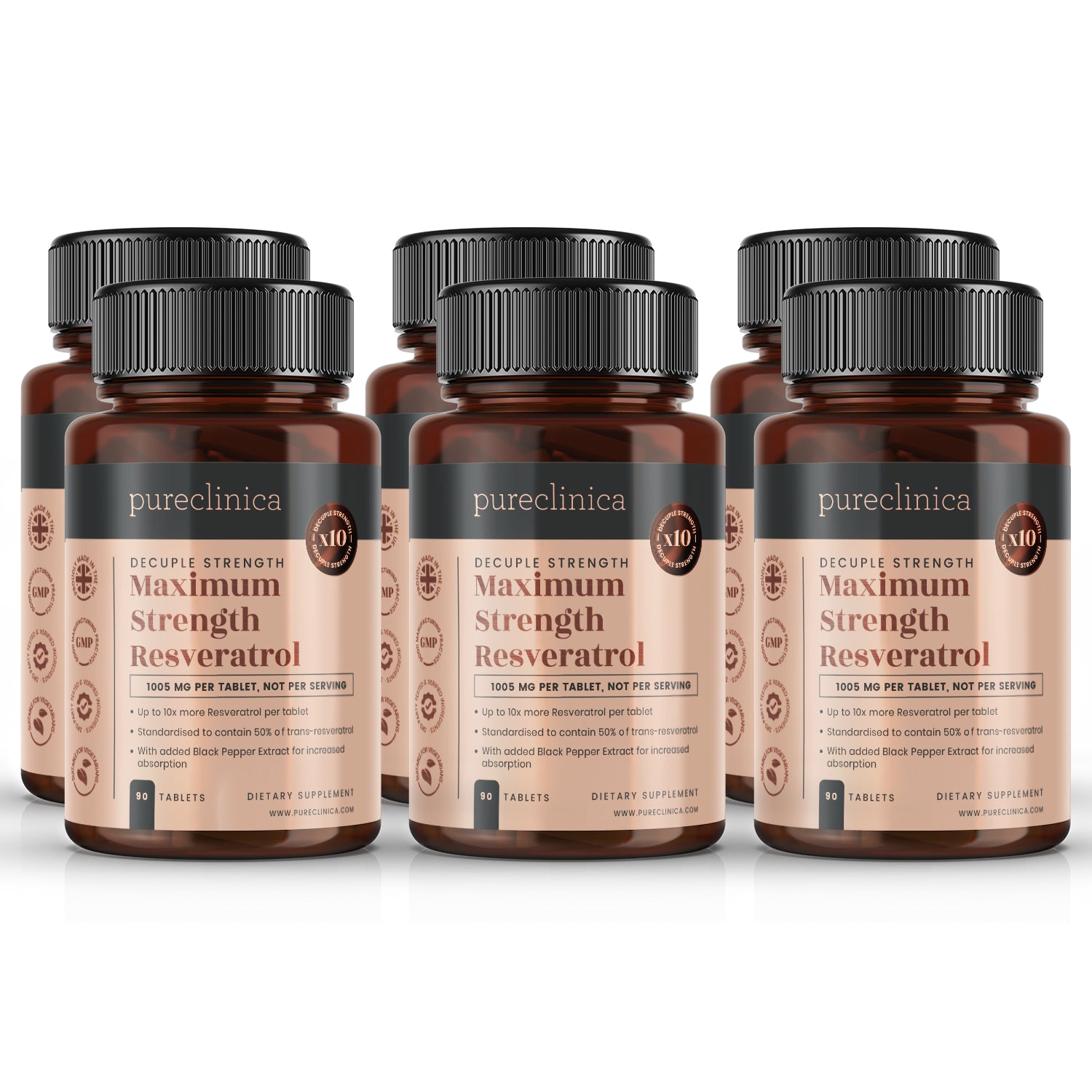 Resveratrol - 90 tablets x 1000mg (standardised to contain 500mg of ...