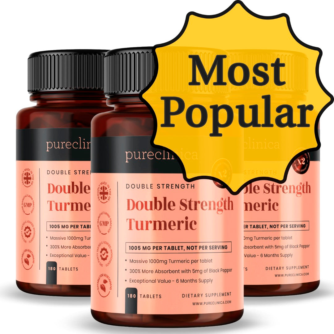 Double Strength Turmeric with 1000mg per tablet providing natural ...