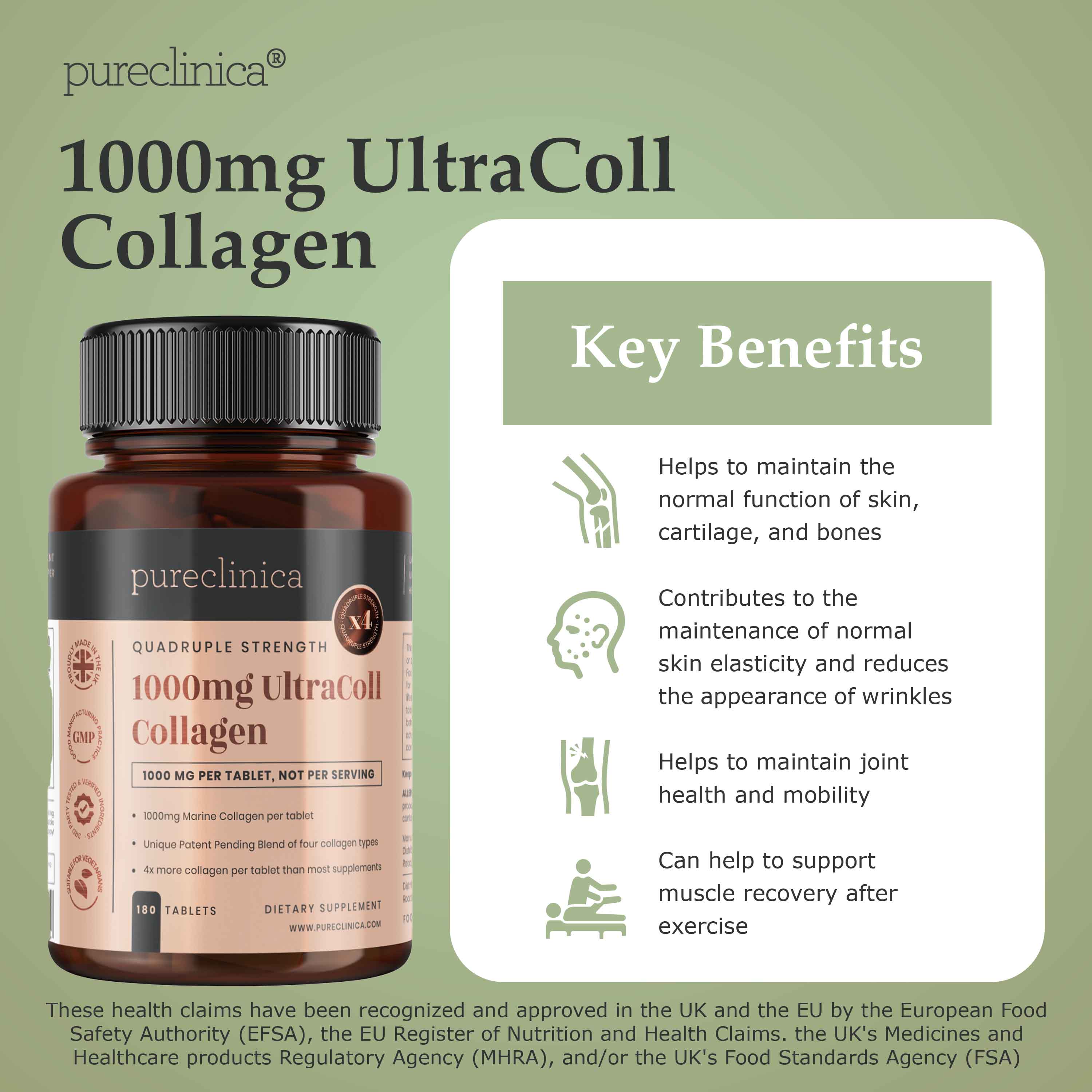 UltraColl - Marine Collagen 1000mg x 180 tablets – pureclinica.com