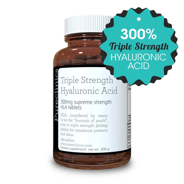 Triple Strength Hyaluronic Acid (HLA /HA) supplement - 300mg per tablet ...